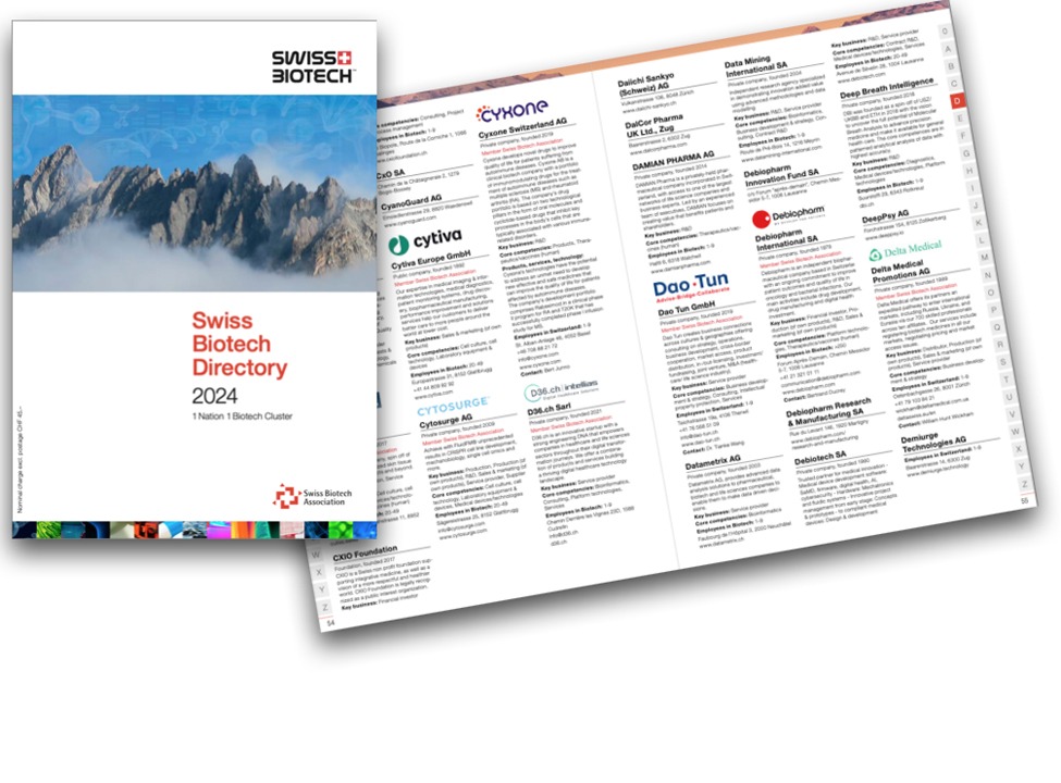 Swiss Biotech – Industry news, events, directory, Swiss Biotech Association